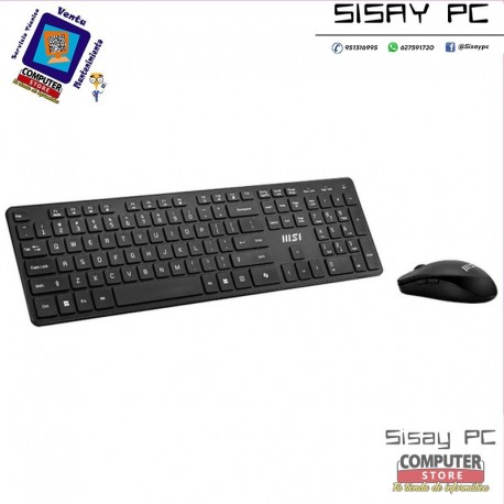 TECLADO + RATON WIRELESS COMBO COPILOT PRO BLACK MSI - Sisay PC ...